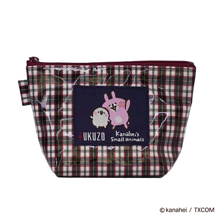 【カナヘイの小動物】FUKUZO タータンマチ付きポーチ（赤） | カナヘイの小動物 ゆるっとストア